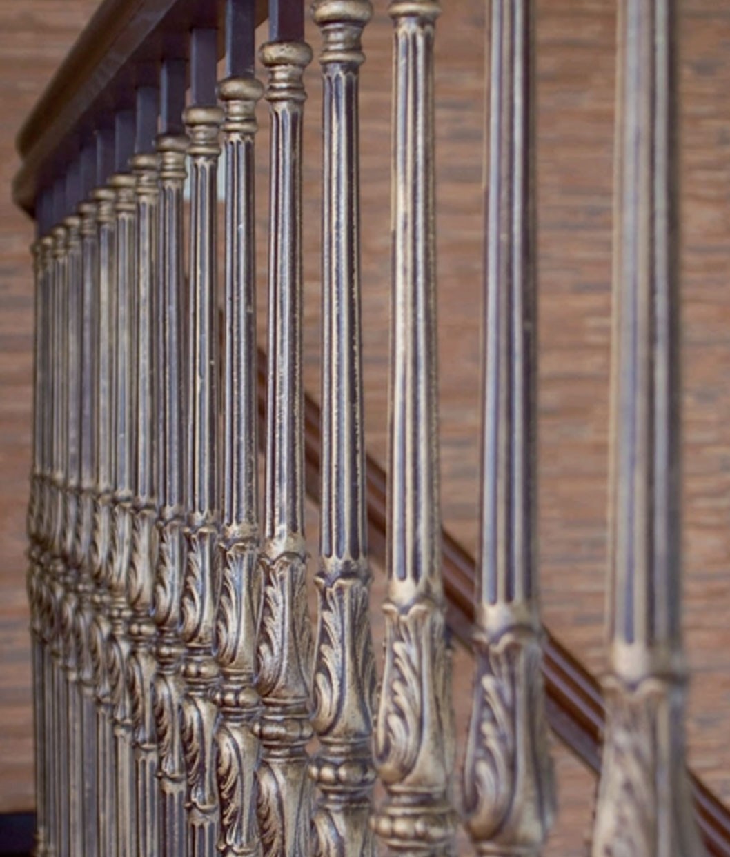 Luxury Staircase Railing & Baluster in Cast Brass | Cast & Wrought Iron ...