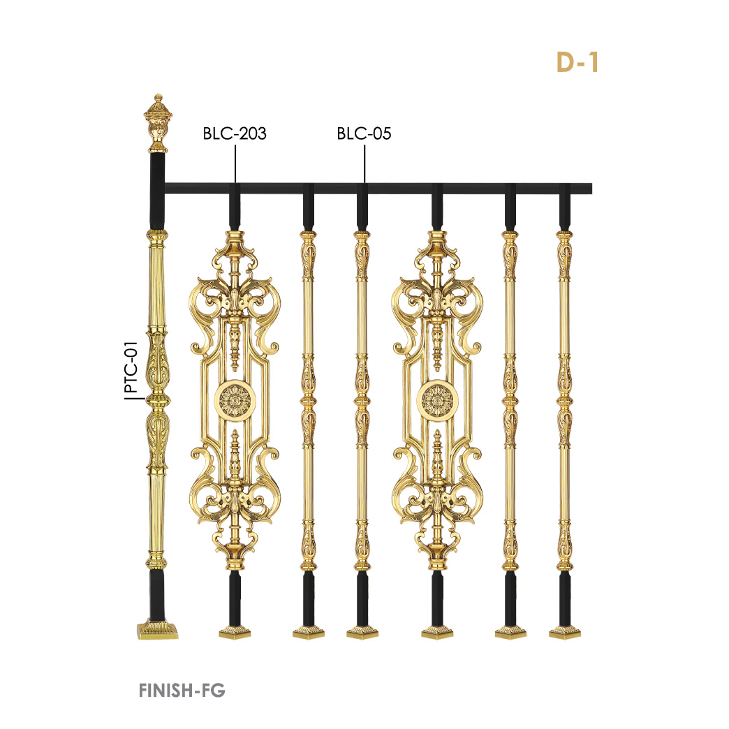 Patina Brass Railings for Unique Estates