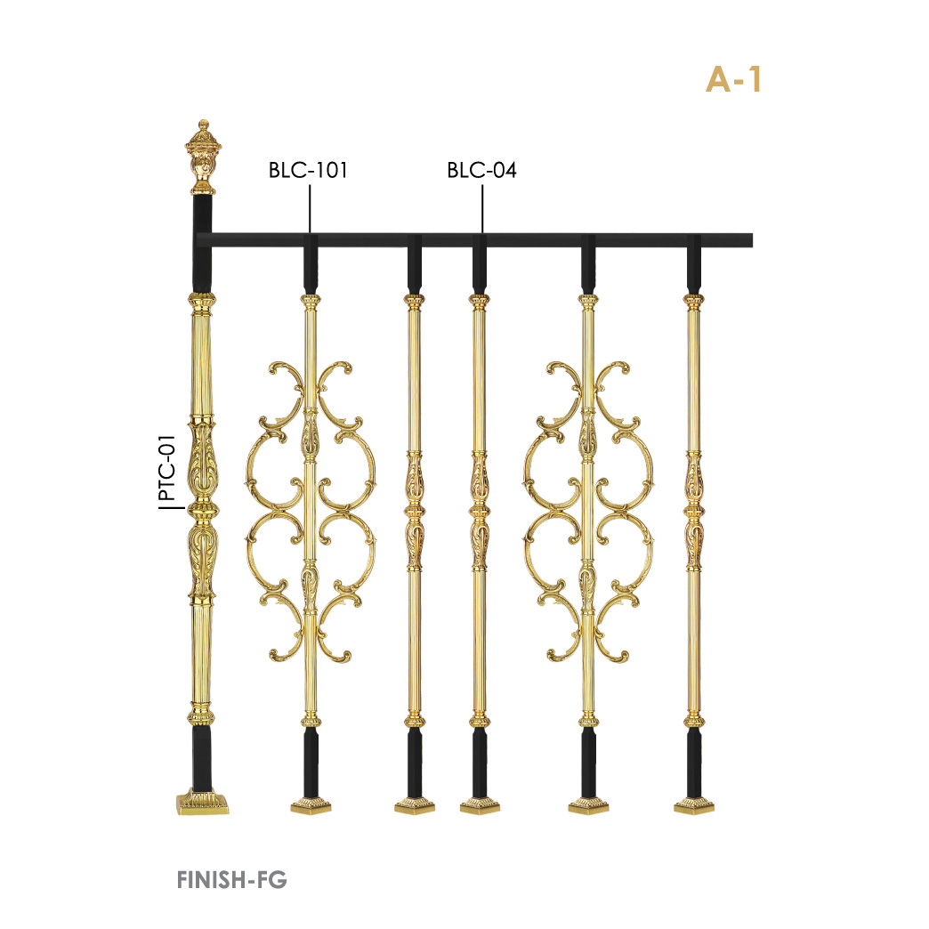 Cast Iron and Cast Brass Classic Brass Railings in Chandigarh