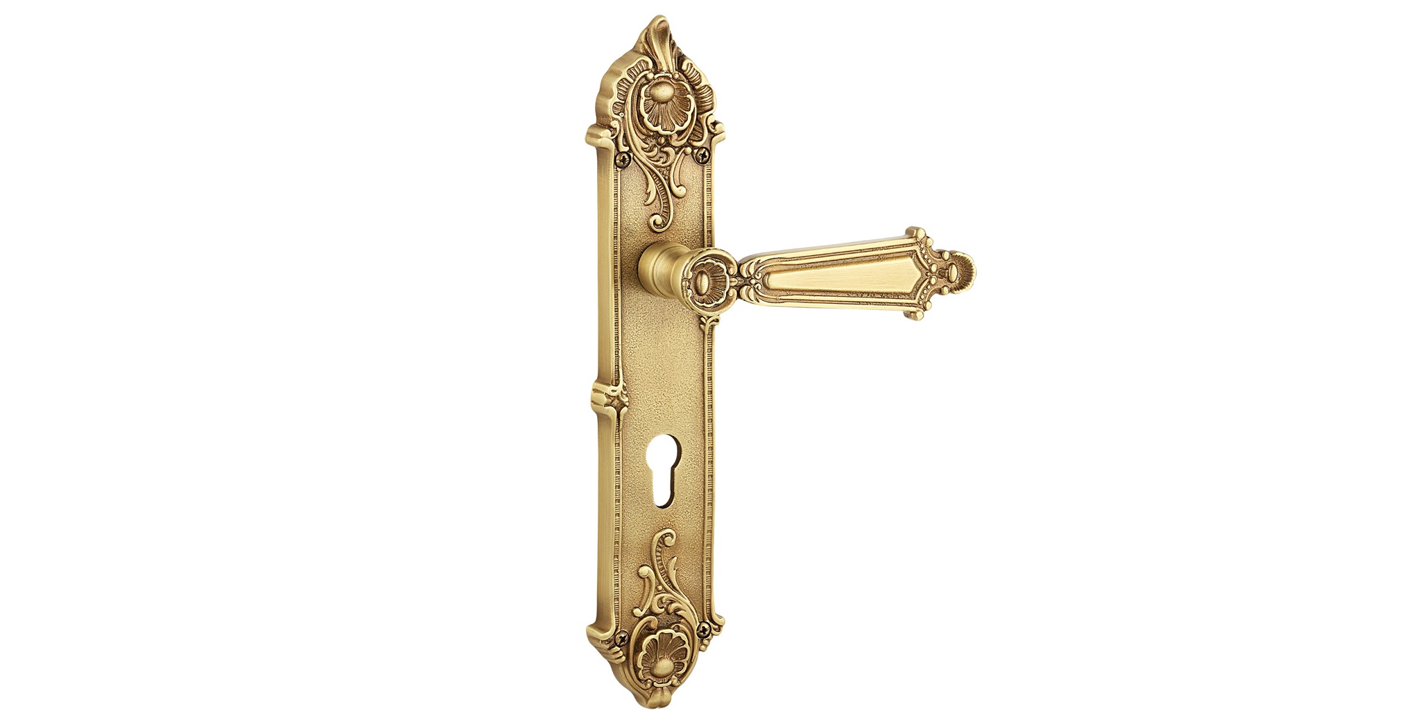Antique Royal Door Handles On Plate