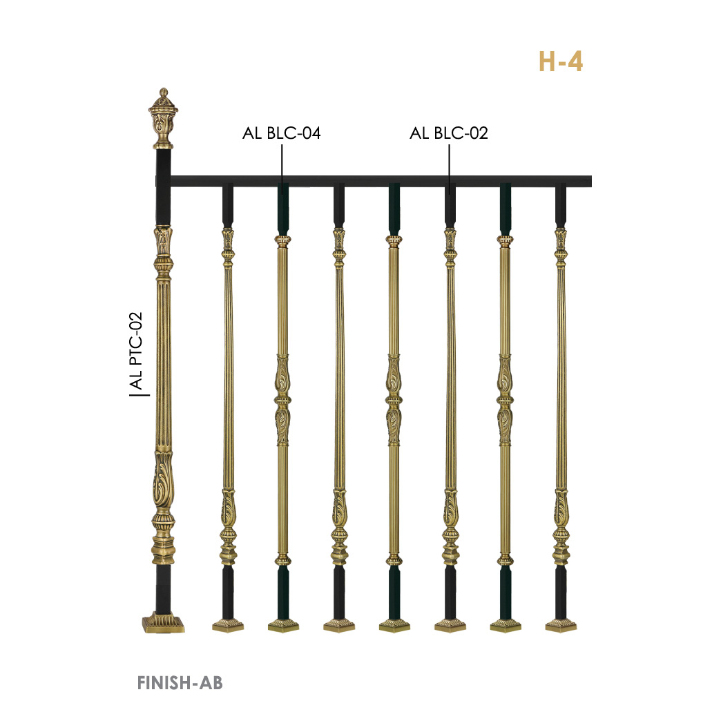 Antique Finish Railings for Elegant Bungalows