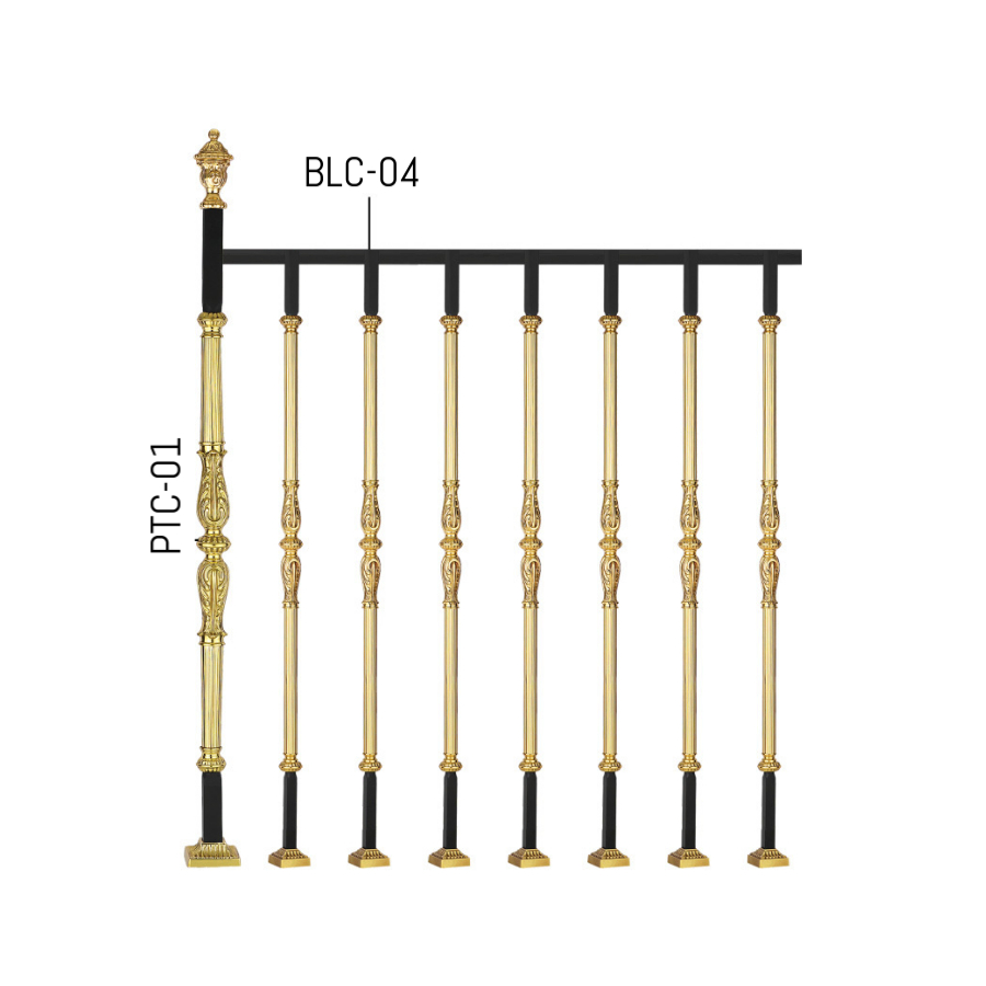 Timeless Casted Brass Railings for Grand Interior in Agra